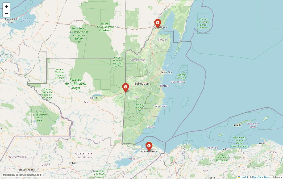 Border Crossings In Belize - Border Crossing Hub